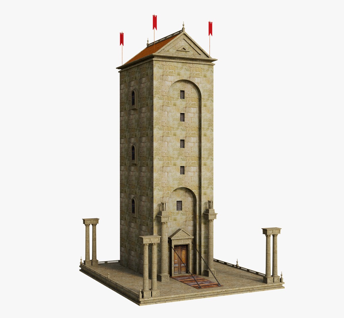 Ancient Roman Tower 3D Model - TurboSquid 2326554