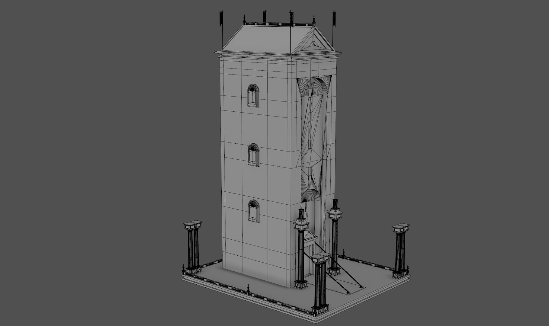Ancient Roman Tower 3D Model - TurboSquid 2326554