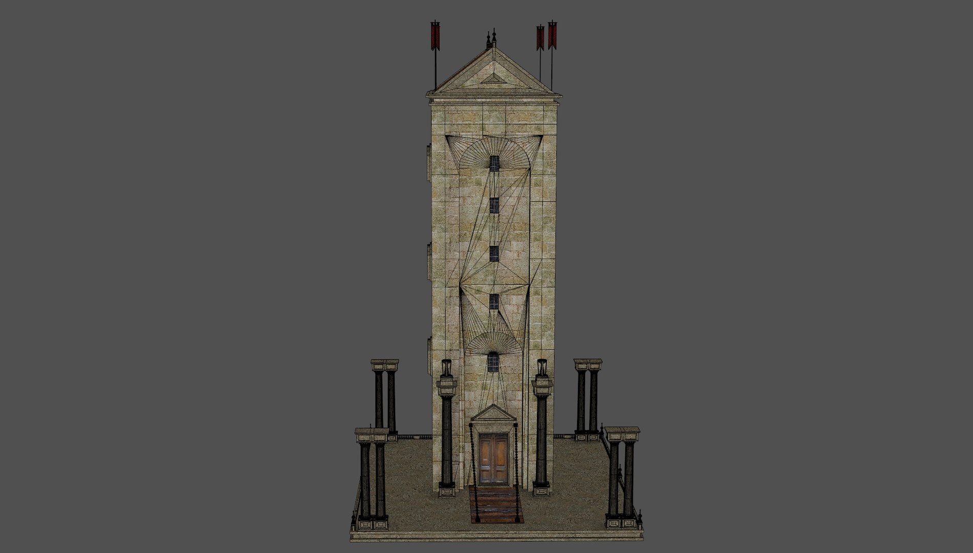 Ancient Roman Tower 3D Model - TurboSquid 2326554