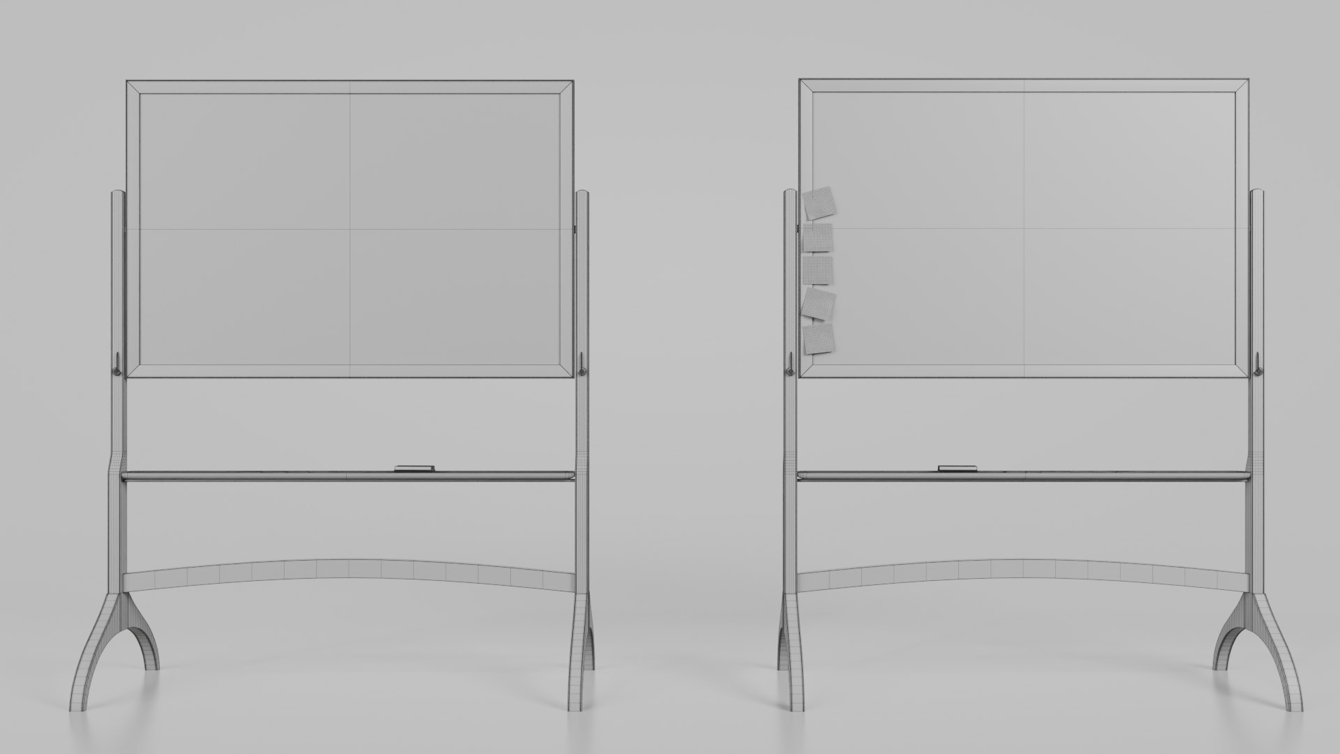 3D Customizable Double-Sided Wooden Blackboard Rectangular Writing ...