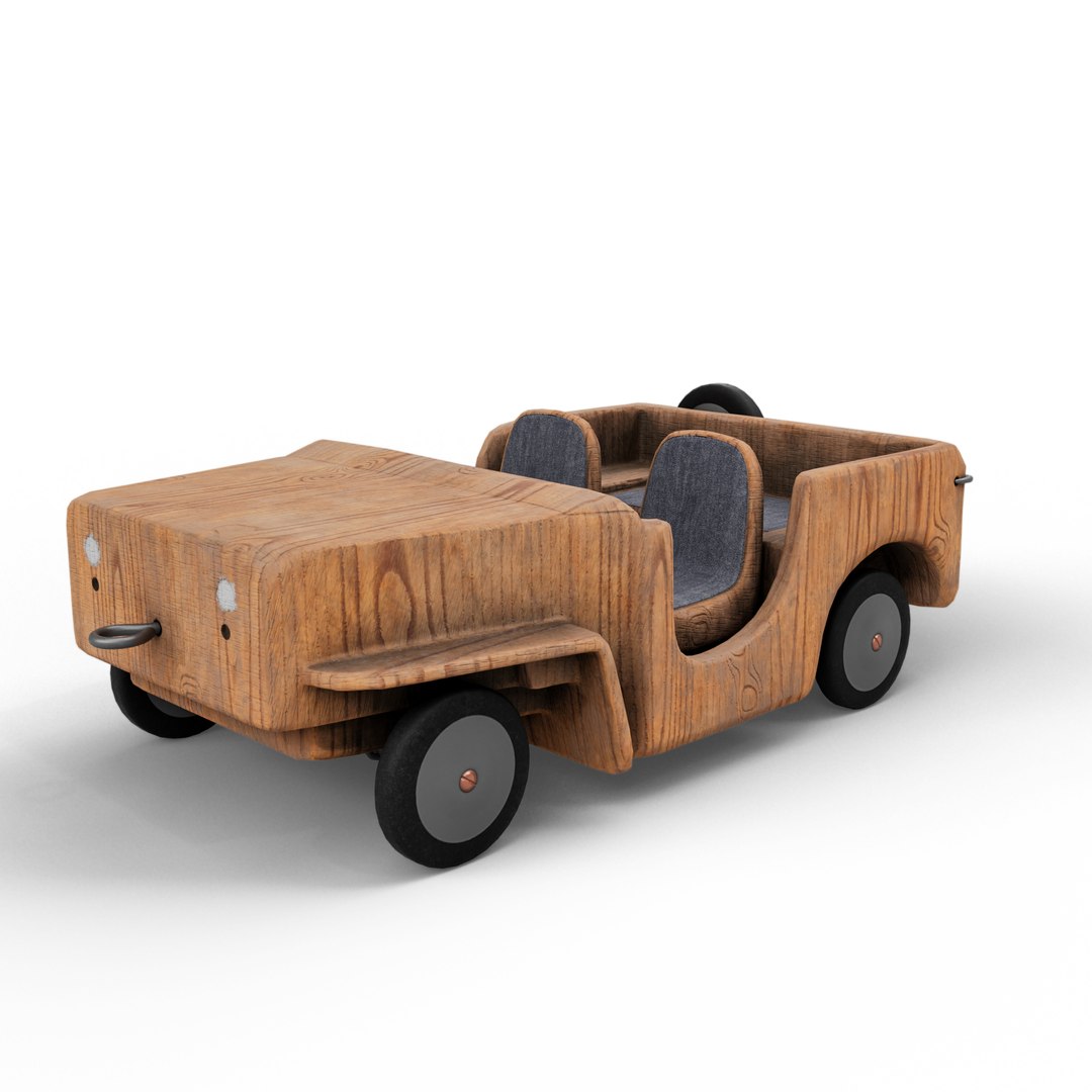 3D Vintage Wooden Toy Car - TurboSquid 2074518