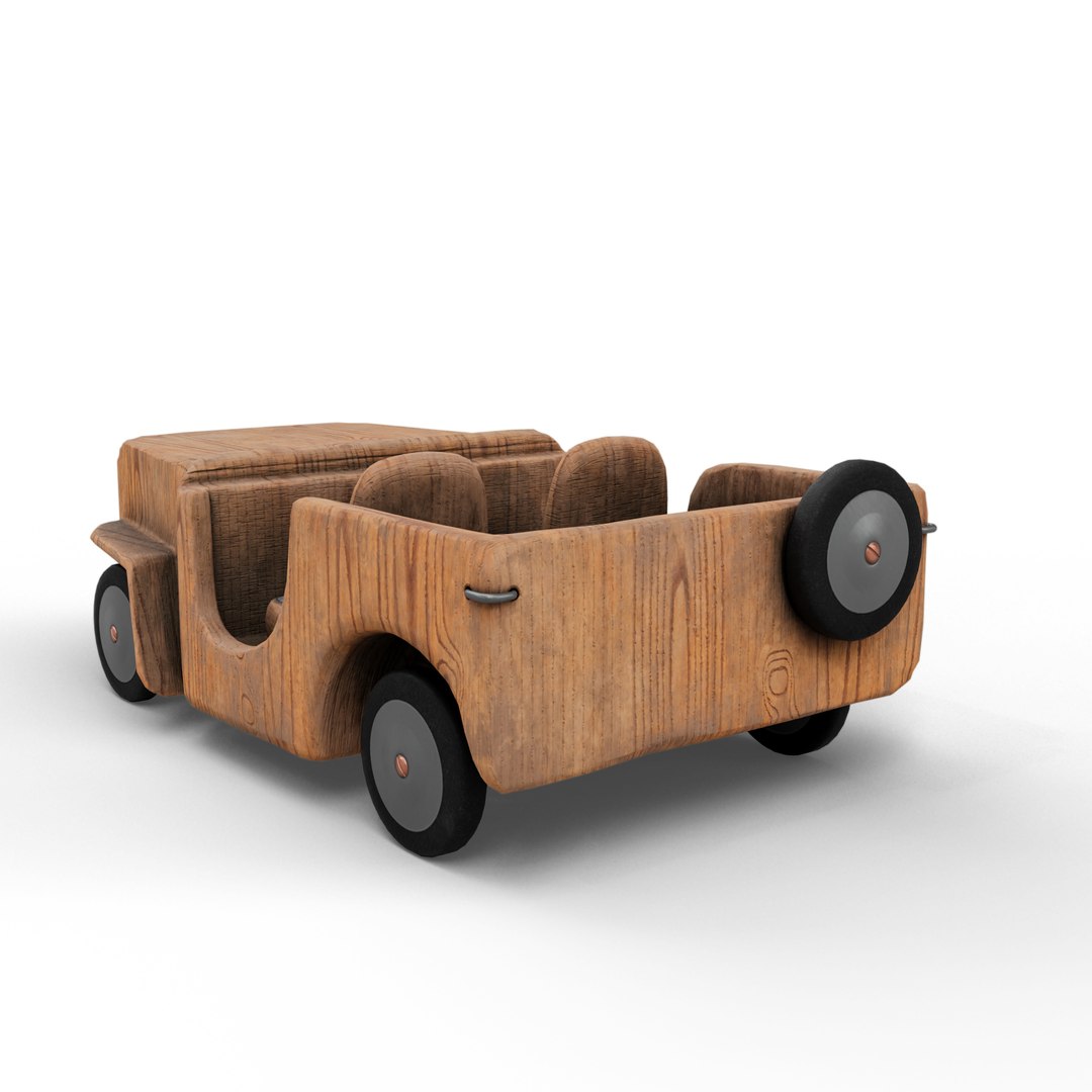 3D Vintage Wooden Toy Car - TurboSquid 2074518