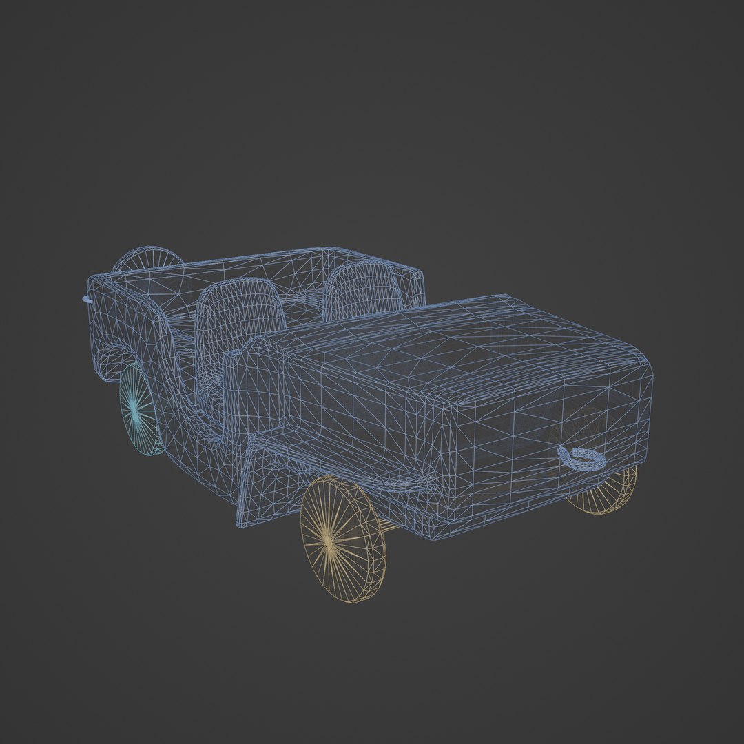 3D Vintage Wooden Toy Car - TurboSquid 2074518