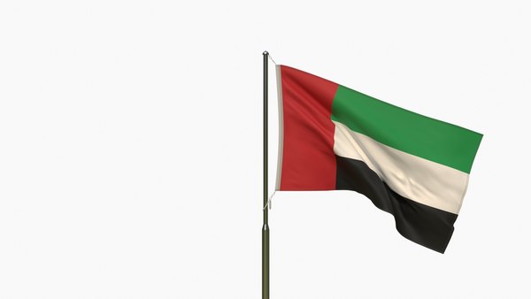 3D Animated United Arab Emirates Flag model - TurboSquid 1799266