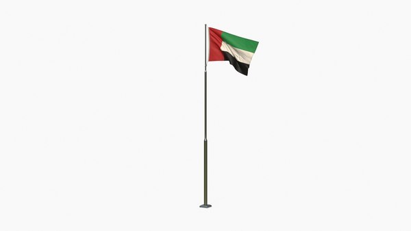 3D Animated United Arab Emirates Flag model - TurboSquid 1799266