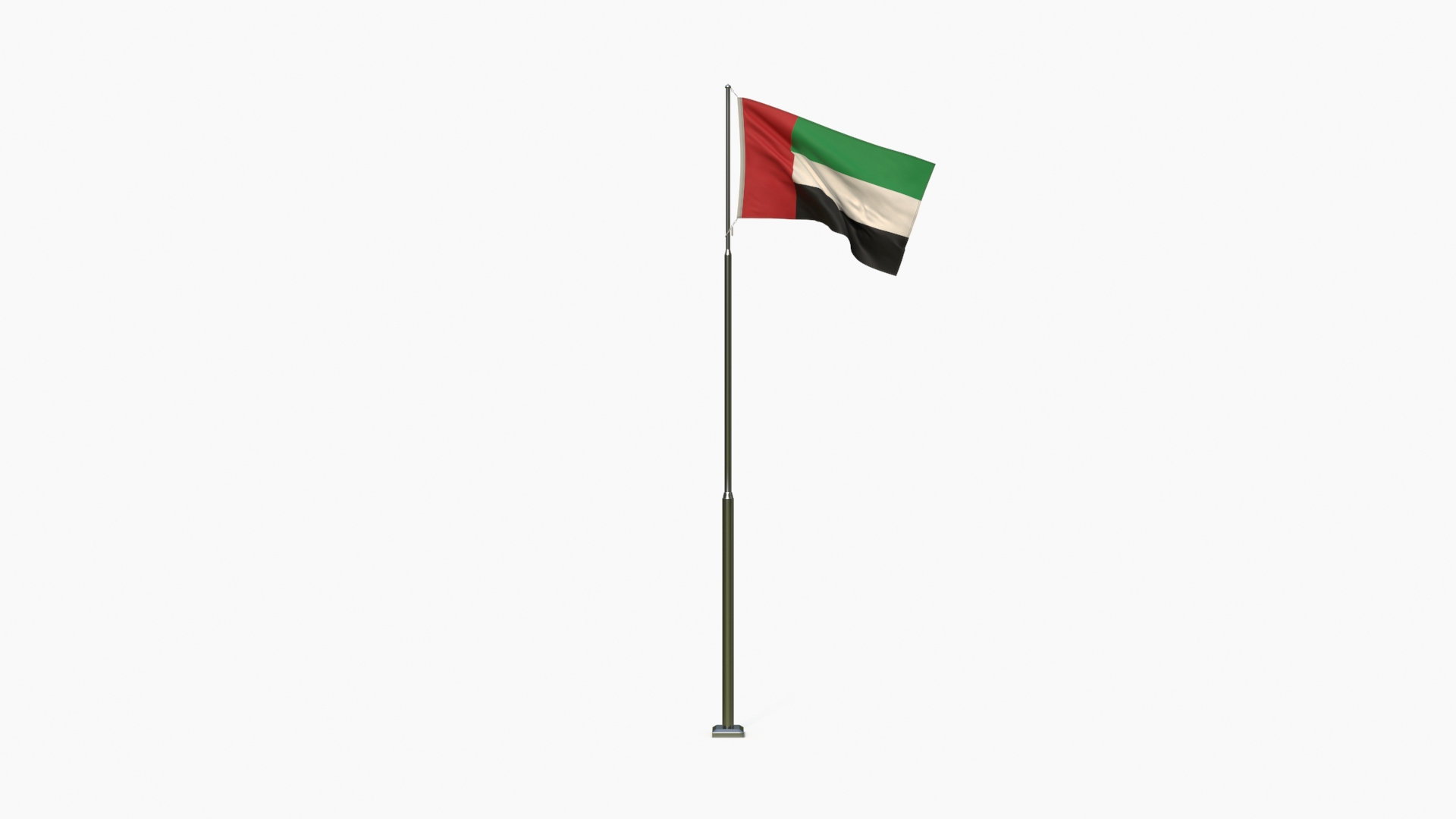 3D Animated United Arab Emirates Flag Model - TurboSquid 1799266