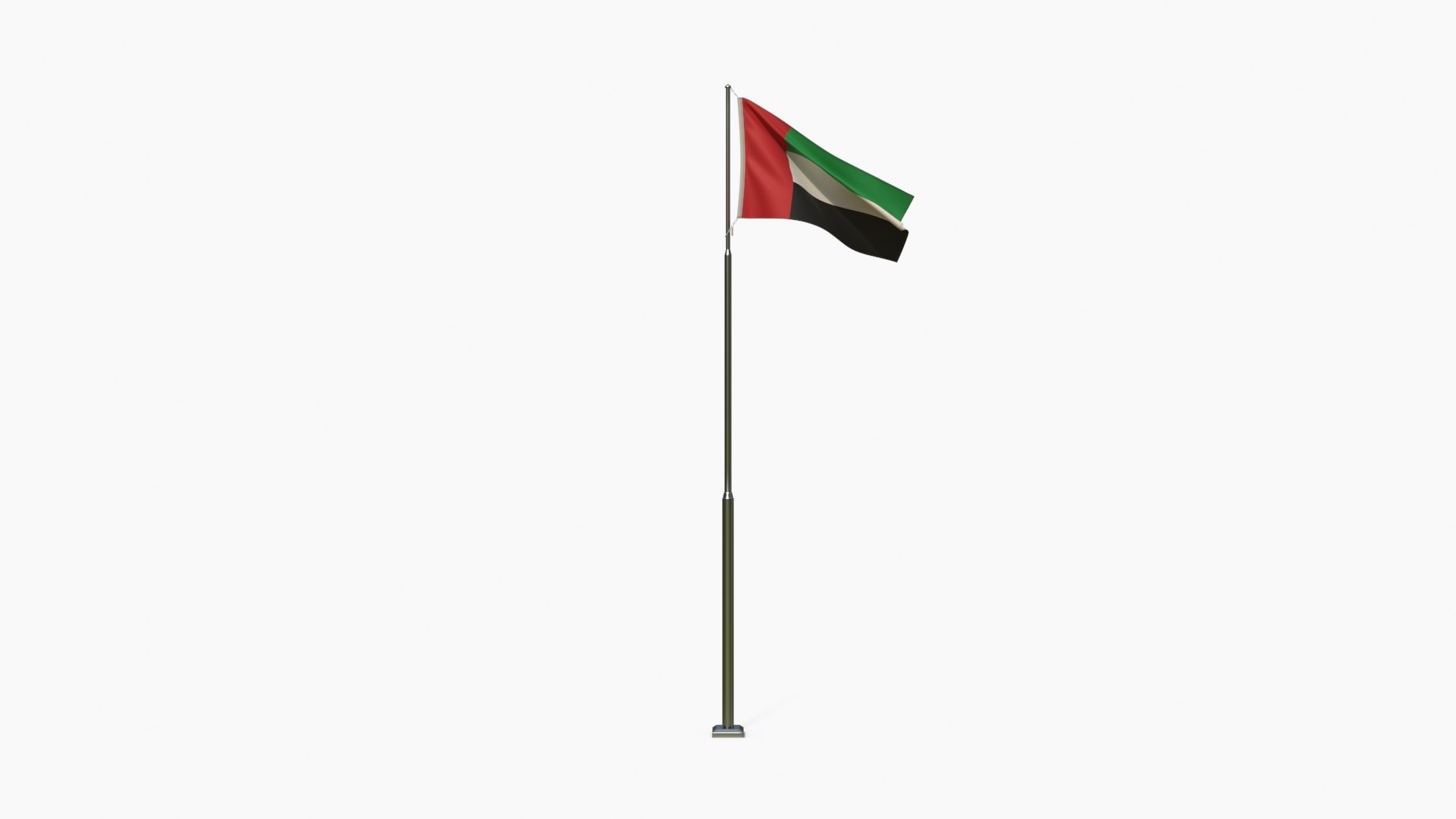 3D Animated United Arab Emirates Flag Model - TurboSquid 1799266