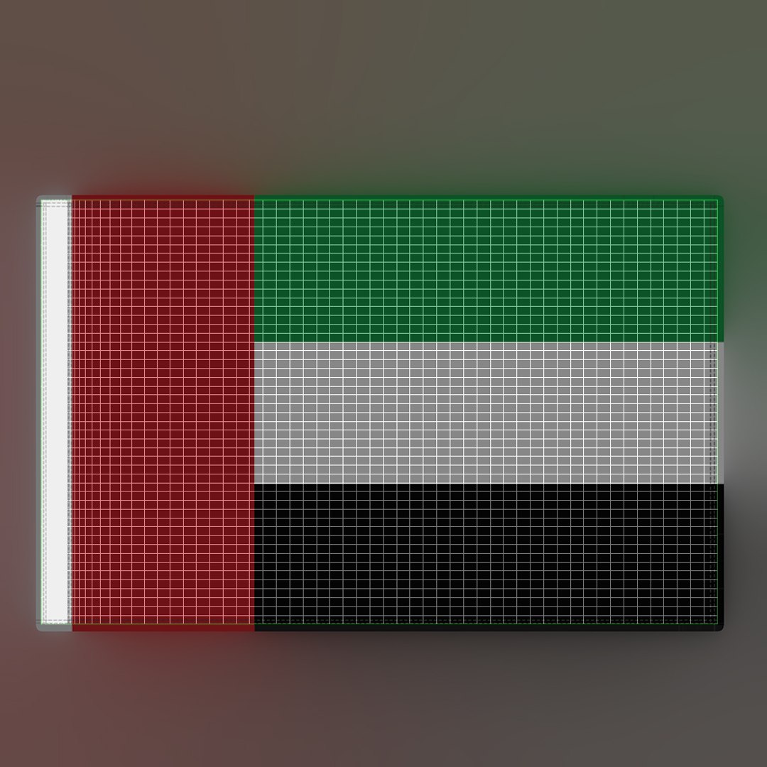3D Animated United Arab Emirates Flag Model - TurboSquid 1799266