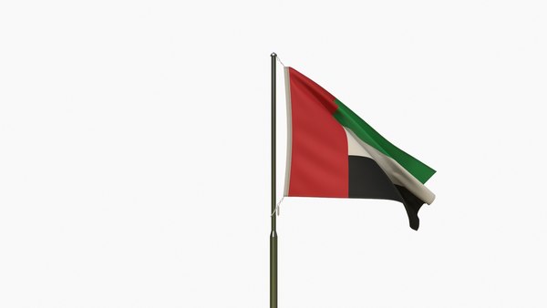 3D Animated United Arab Emirates Flag model - TurboSquid 1799266