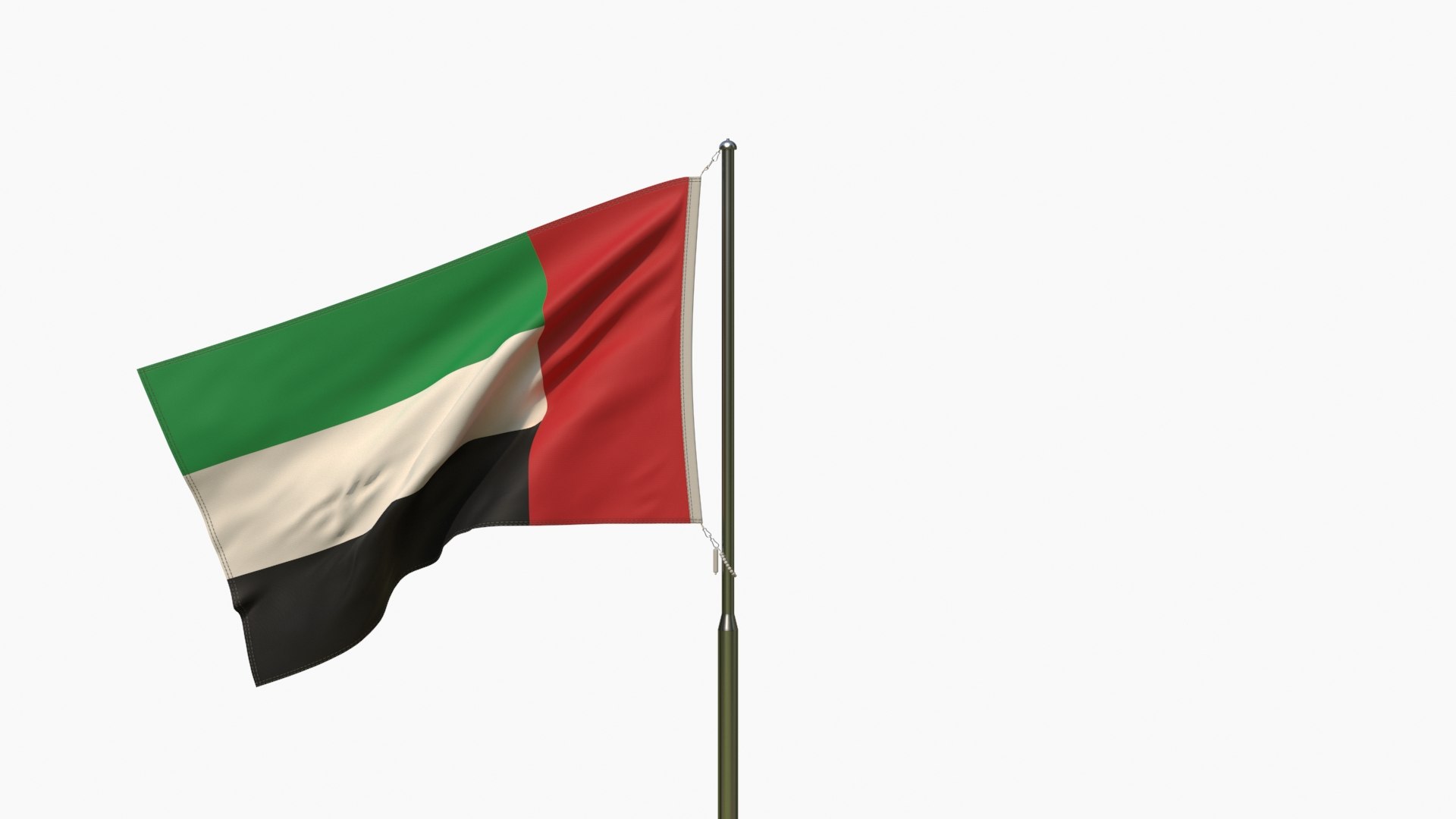 3D Animated United Arab Emirates Flag Model - TurboSquid 1799266