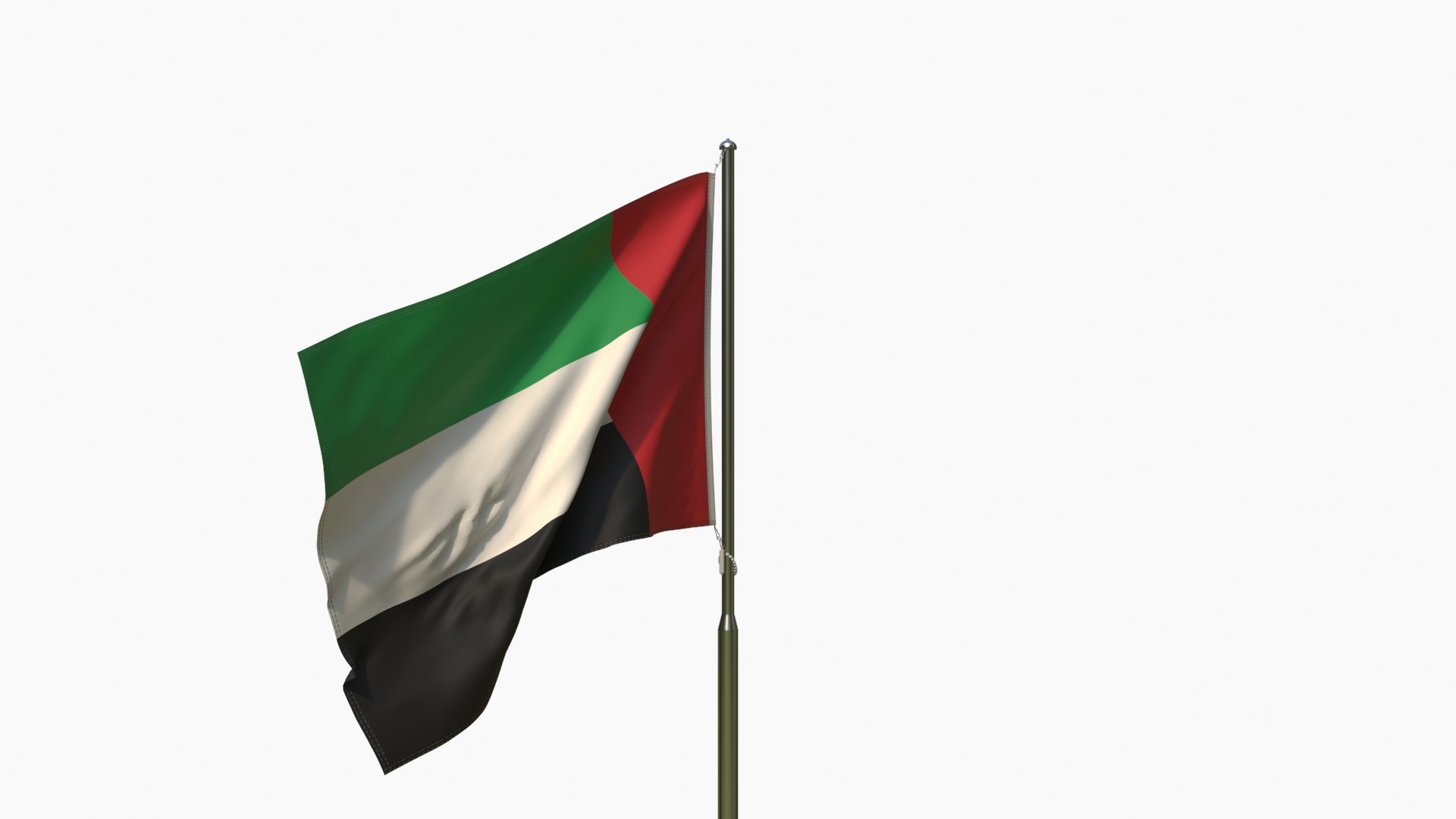 Uae Flag 3d Animation