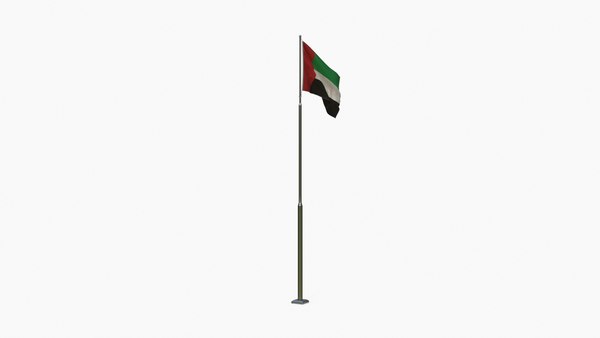 3D Animated United Arab Emirates Flag model - TurboSquid 1799266