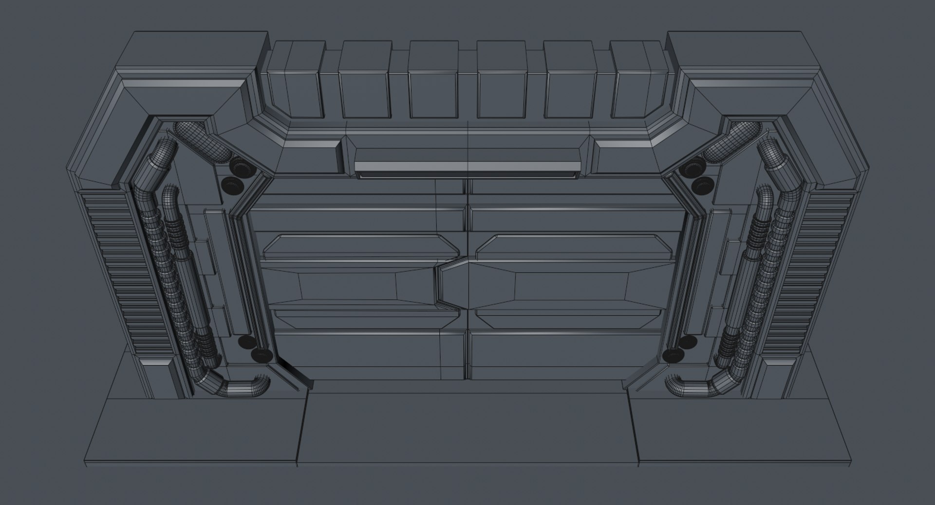 3D Sci Fi Door Model - TurboSquid 1413315