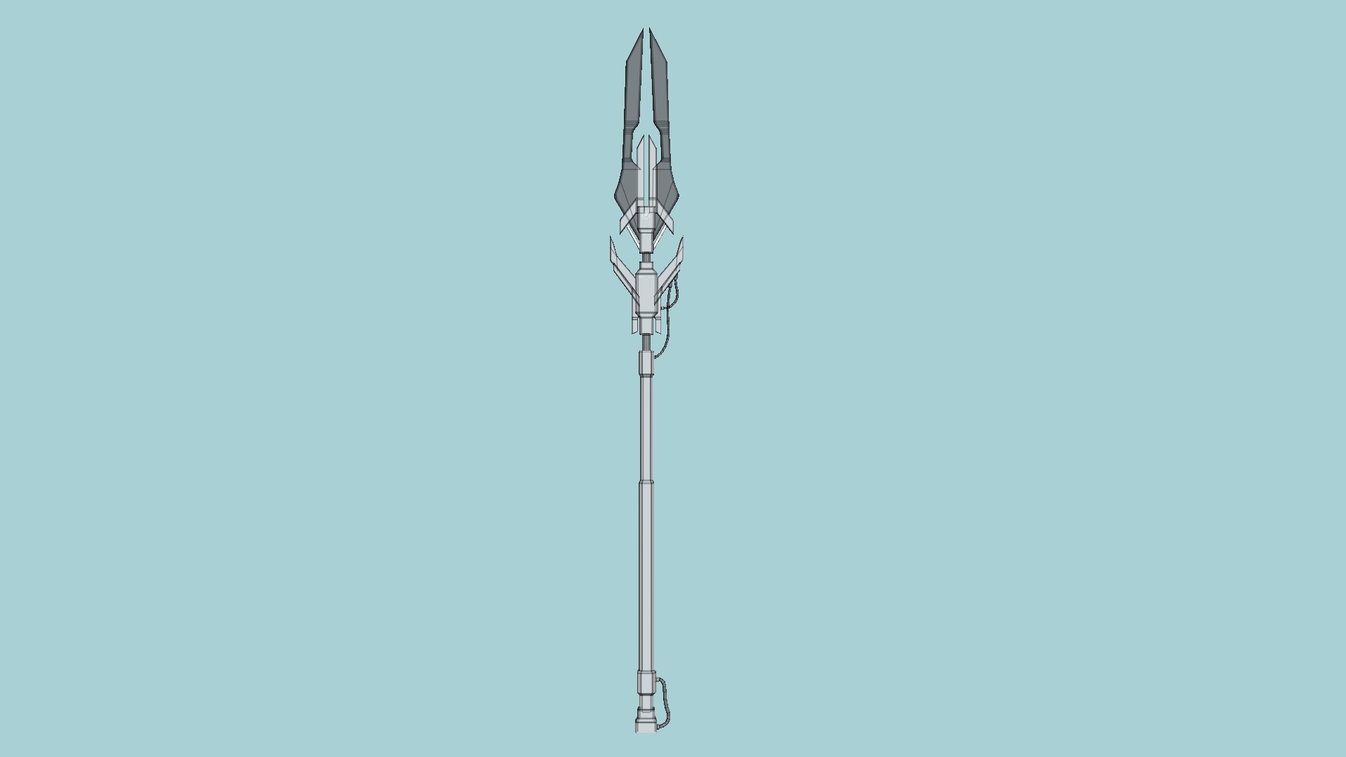 3D SciFi War Spear A06 Full White - Sci Fi Weapon Design - TurboSquid ...