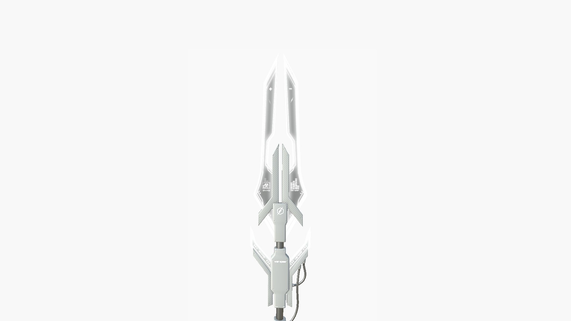 3D SciFi War Spear A06 Full White - Sci Fi Weapon Design - TurboSquid ...