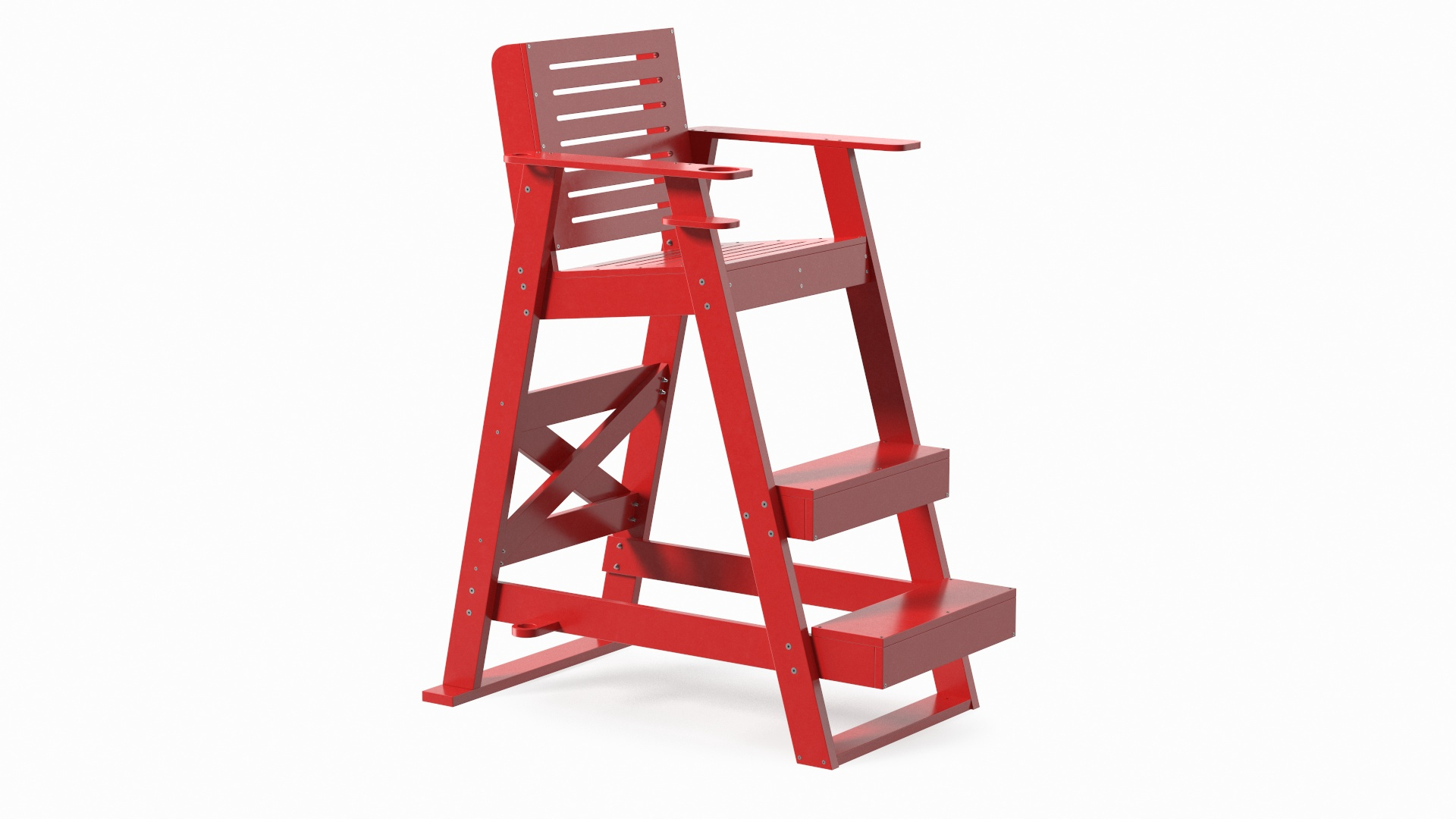 Lifeguard Chair Red 3D - TurboSquid 1941792
