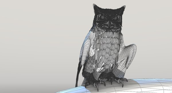 Great horned owl 3D model - TurboSquid 1242196