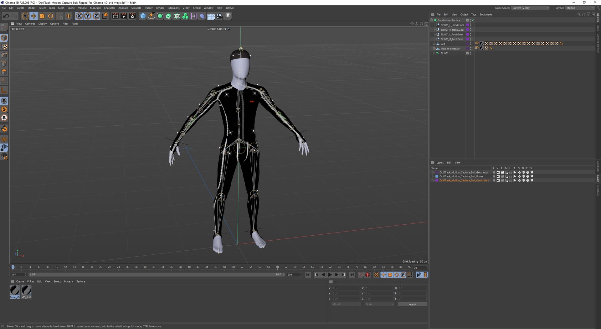 3D Model OptiTrack Motion Capture Suit Rigged For Cinema 4D - TurboSquid 2330258