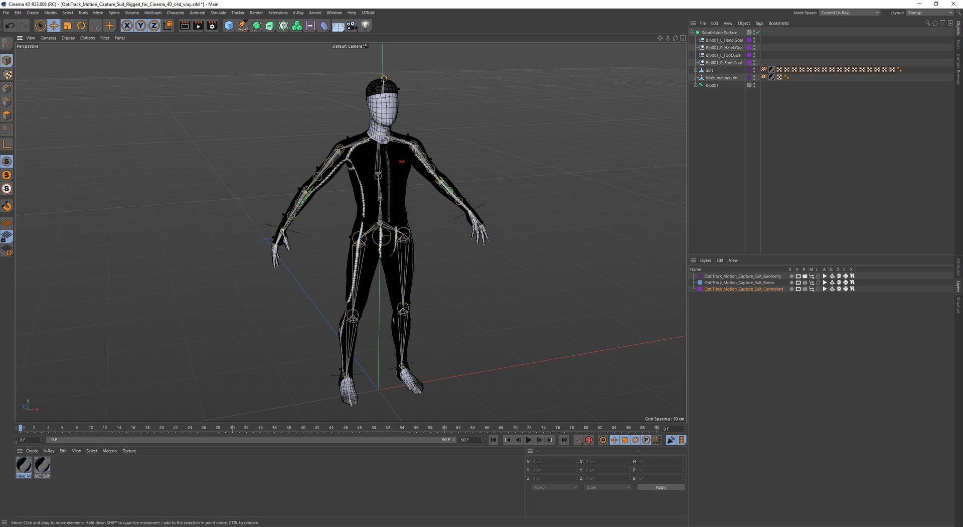 3D Model OptiTrack Motion Capture Suit Rigged For Cinema 4D ...
