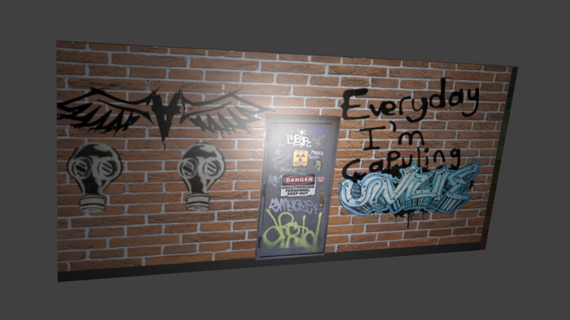 3ds wall urban graffiti