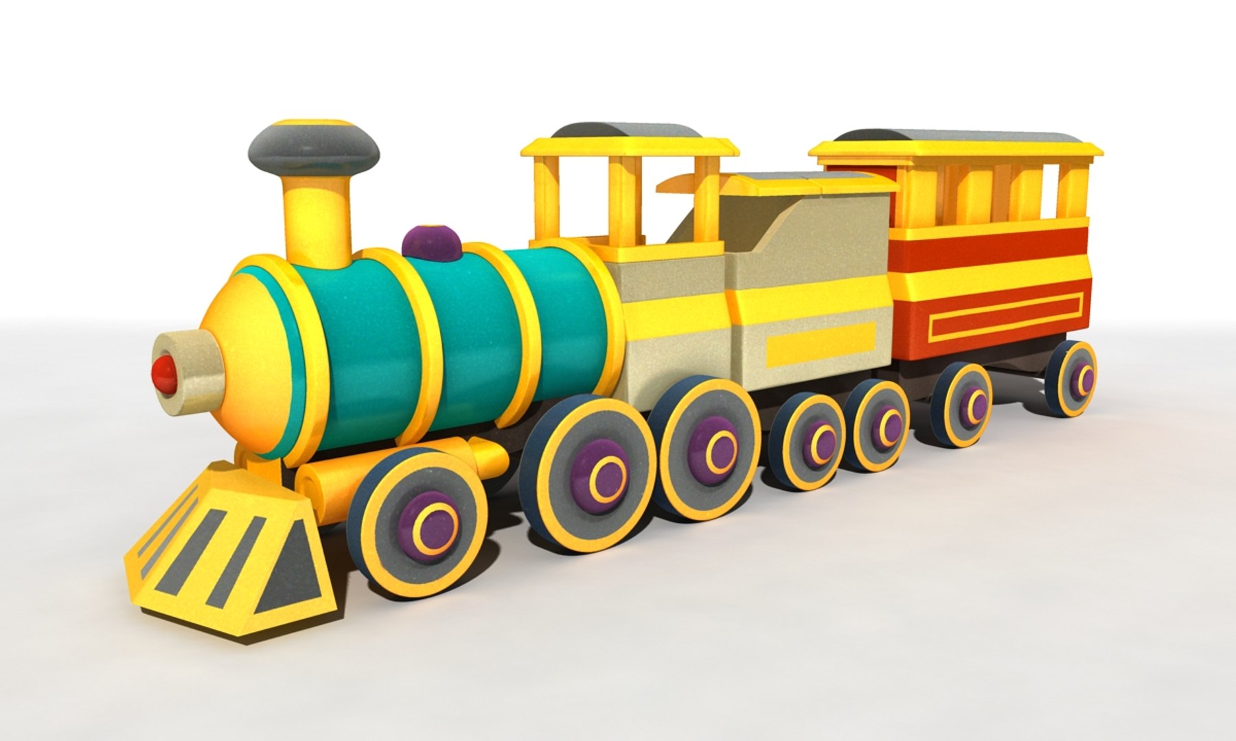 Cartoon Train Obj