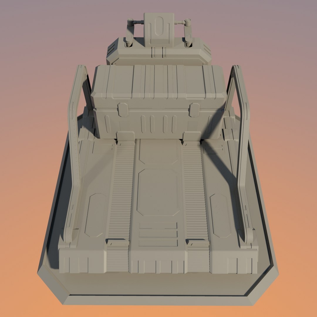 3d Model Sci Fi Lift Platform