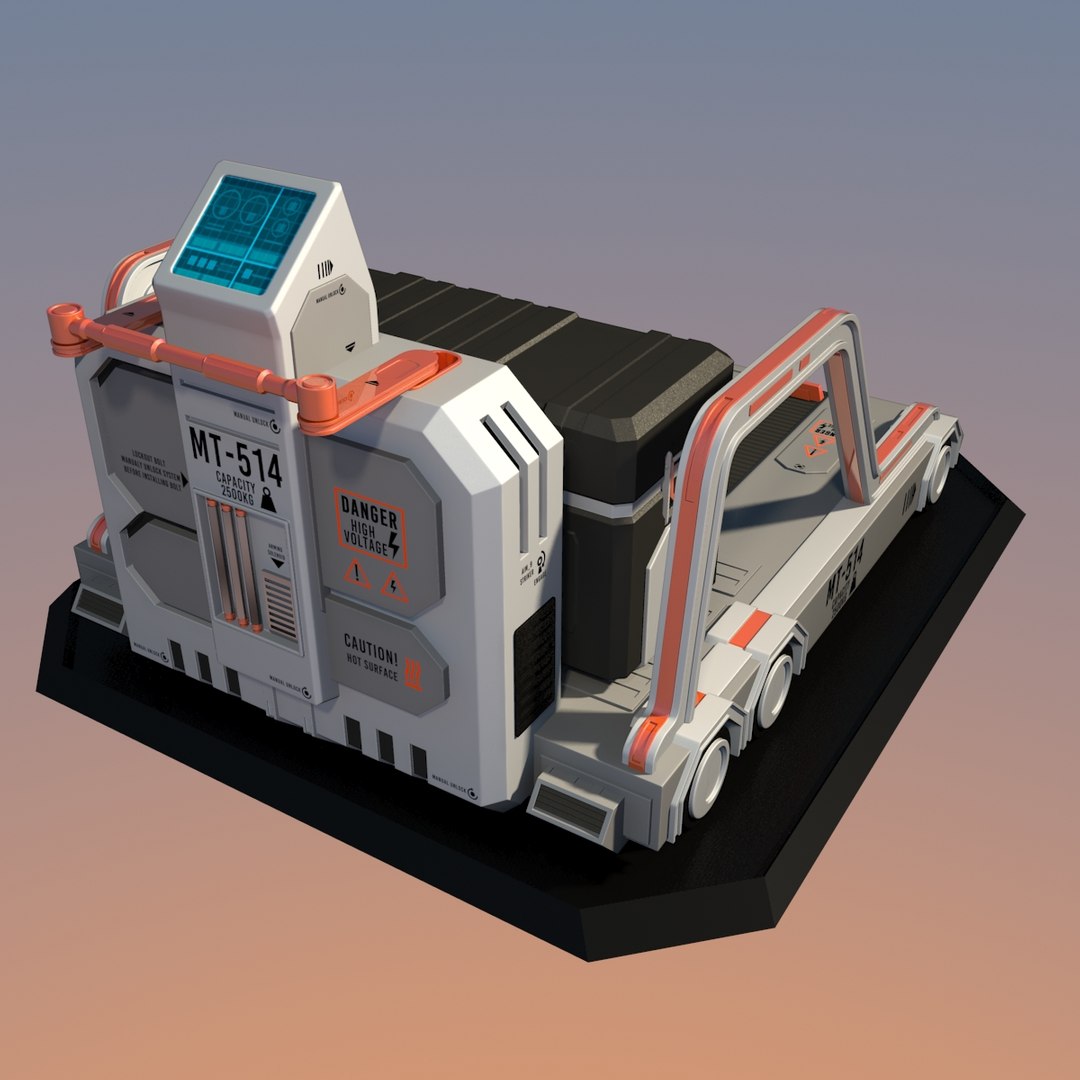 3d Model Sci Fi Lift Platform