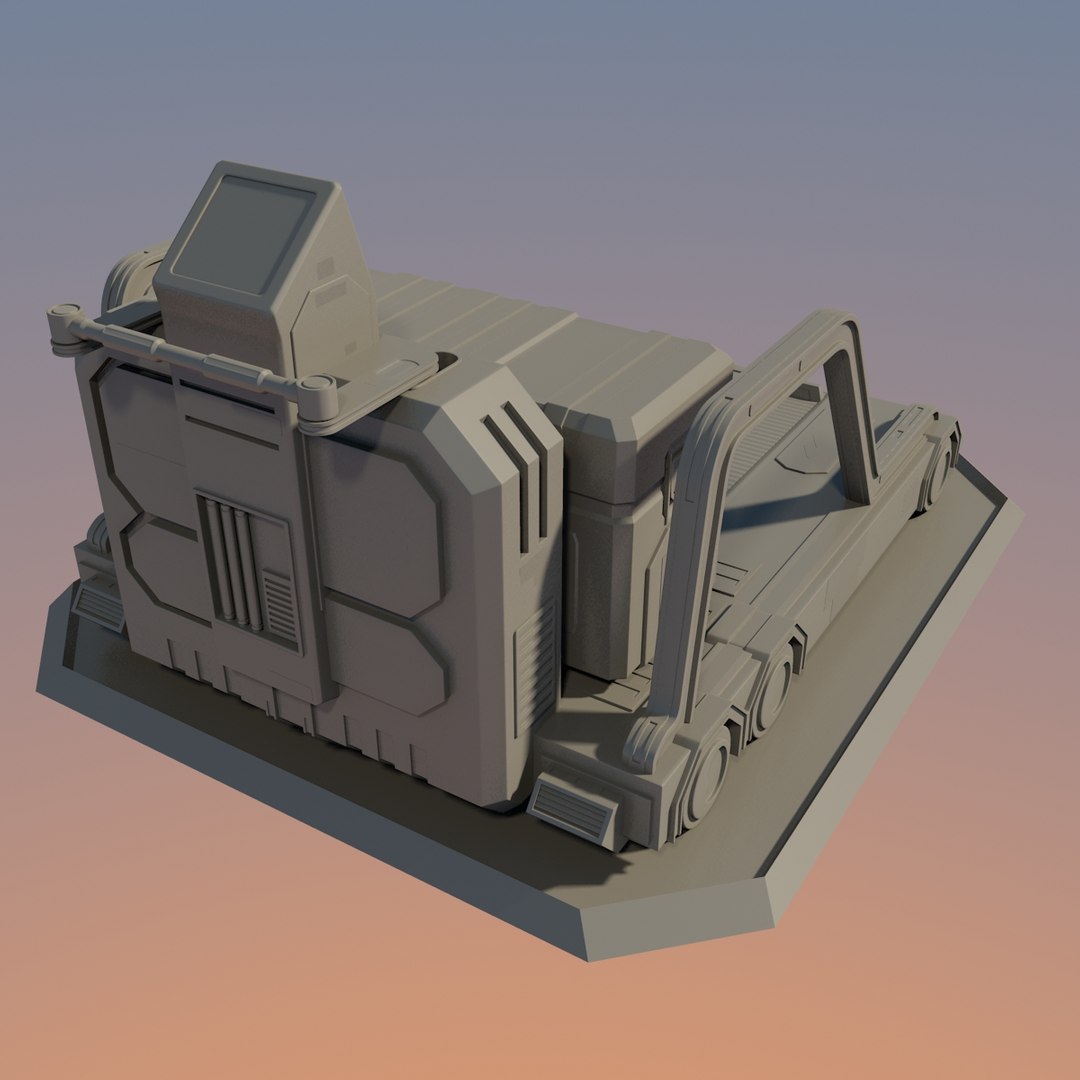 3d Model Sci Fi Lift Platform