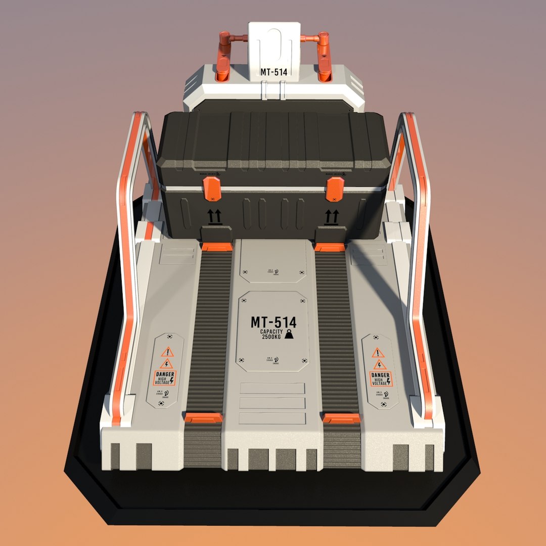 3d Model Sci Fi Lift Platform