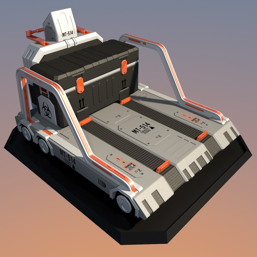 3d Model Sci Fi Lift Platform