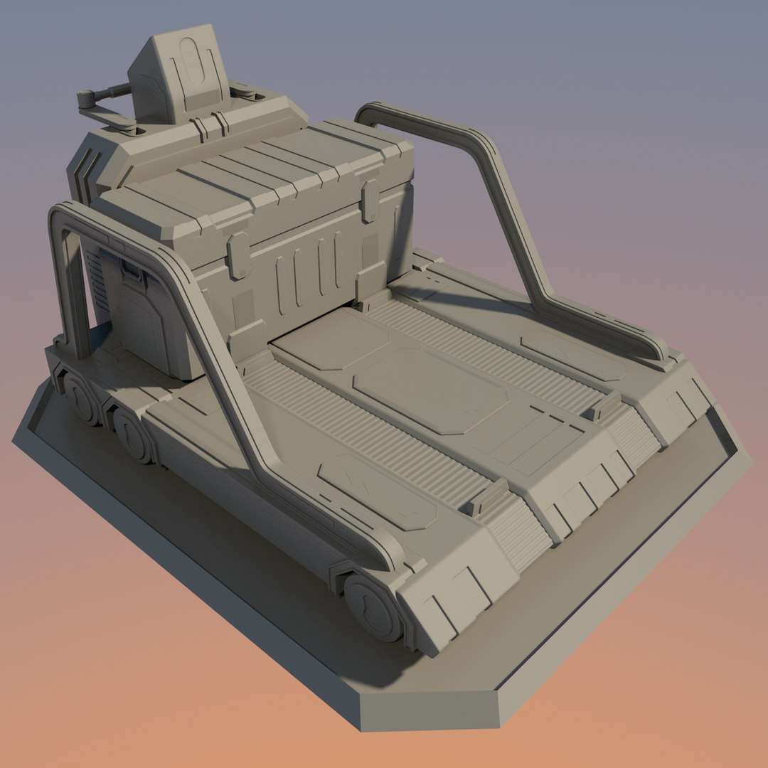 3d Model Sci Fi Lift Platform