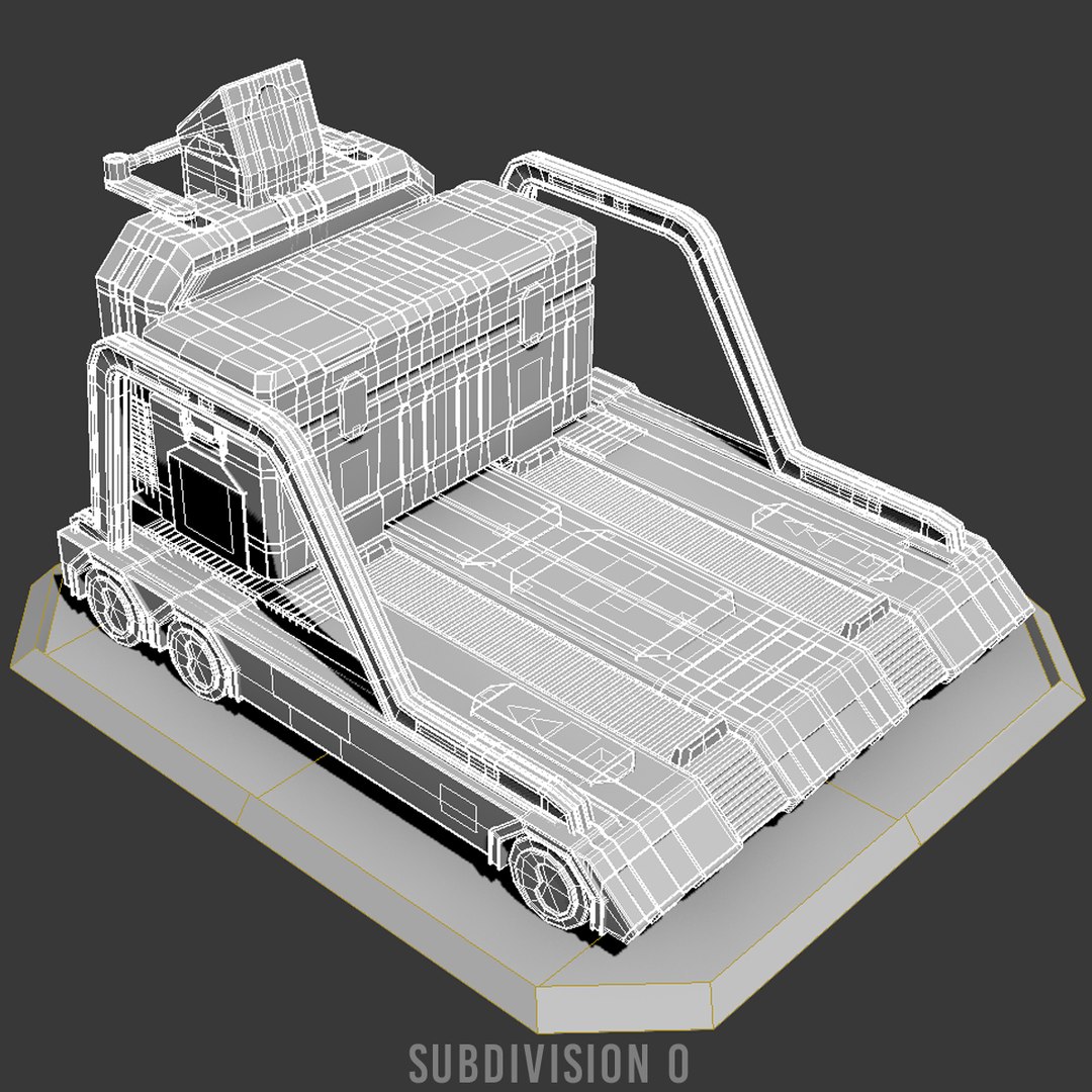 3d Model Sci Fi Lift Platform