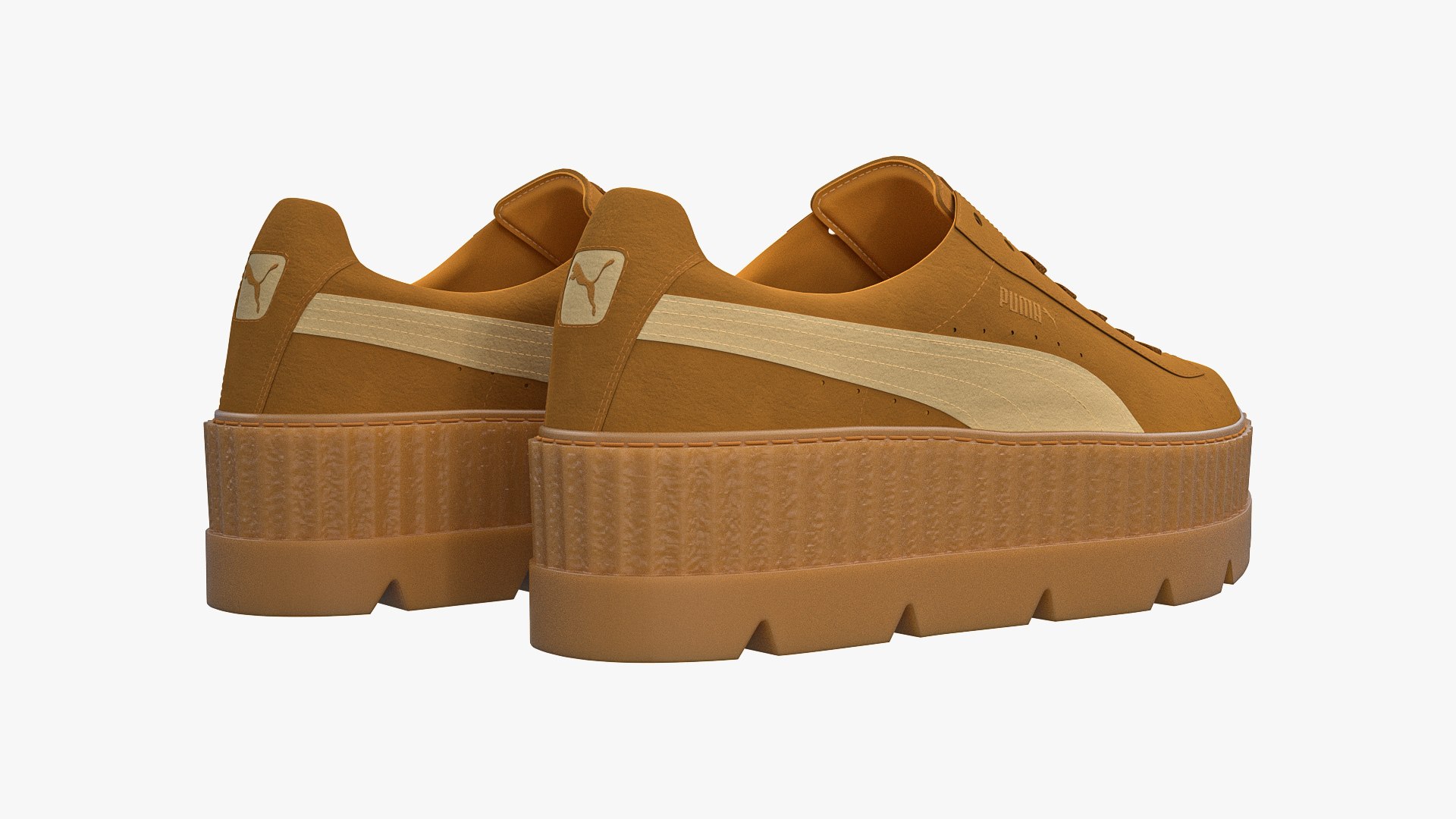Puma X Fenty Cleated Creepers Brown Suede 3D - TurboSquid 1893296