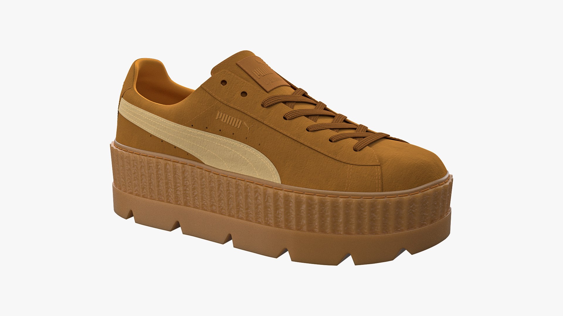 Puma X Fenty Cleated Creepers Brown Suede 3D - TurboSquid 1893296
