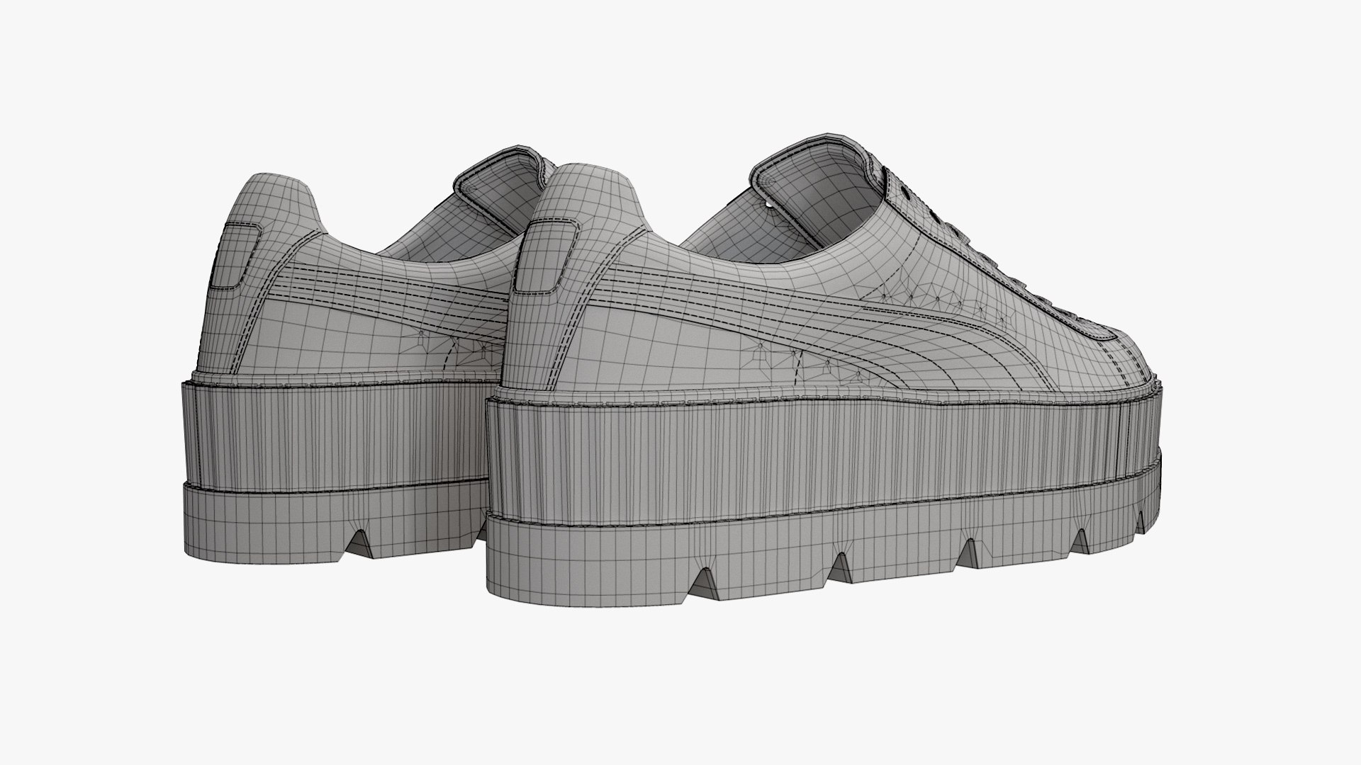 Puma X Fenty Cleated Creepers Brown Suede 3D - TurboSquid 1893296