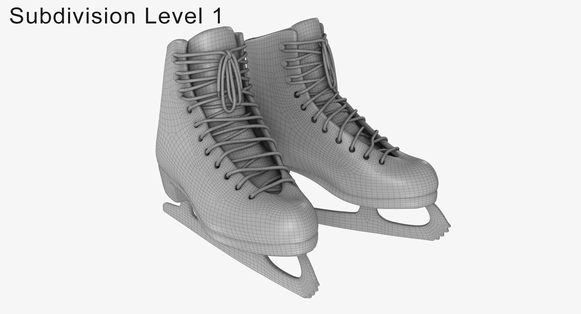 3D Women Black Skates - TurboSquid 2046784