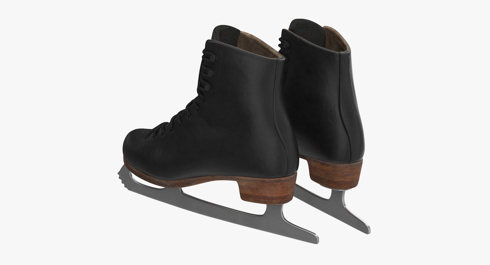 3D Women Black Skates - TurboSquid 2046784