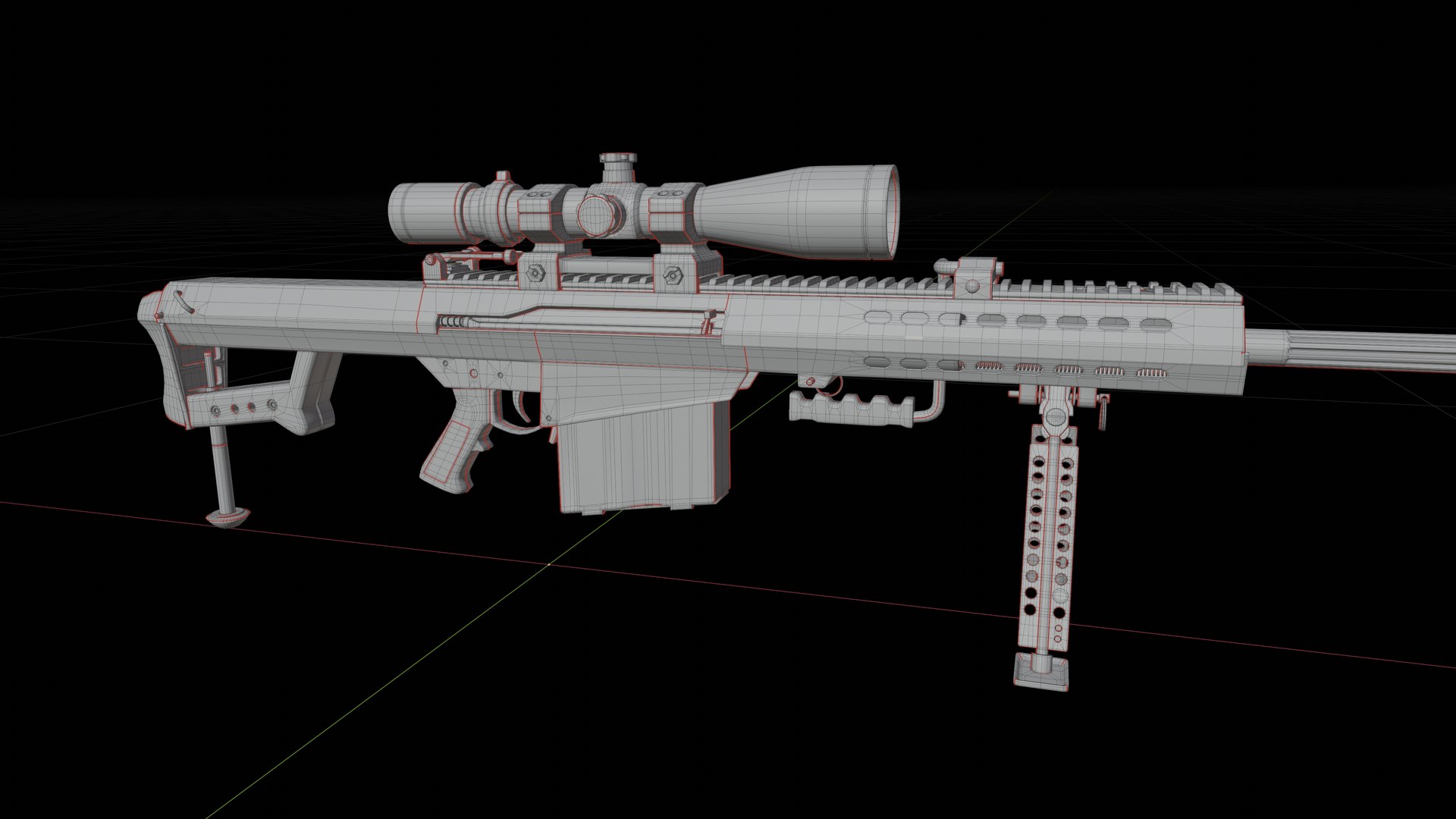 Sniper Rifle - Barrett M82A1 3D Model - TurboSquid 2224976