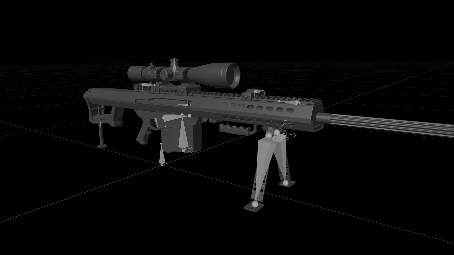 Sniper Rifle - Barrett M82A1 3D Model - TurboSquid 2224976