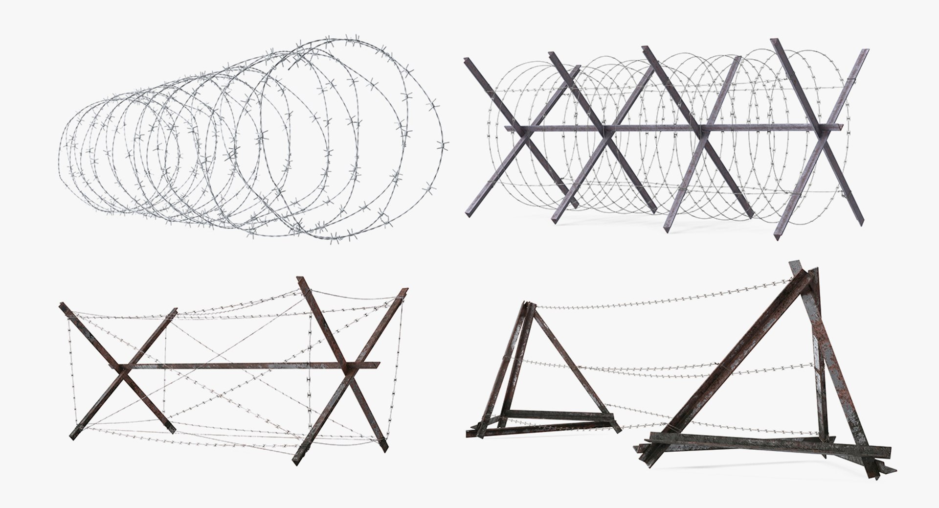 3D Military Obstacles Collection 2 - TurboSquid 2116395