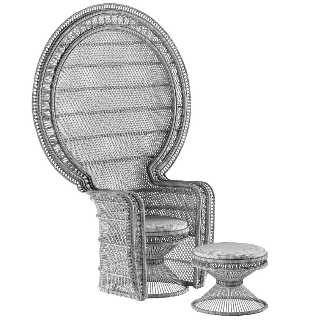 Melek armchair model - TurboSquid 1625315