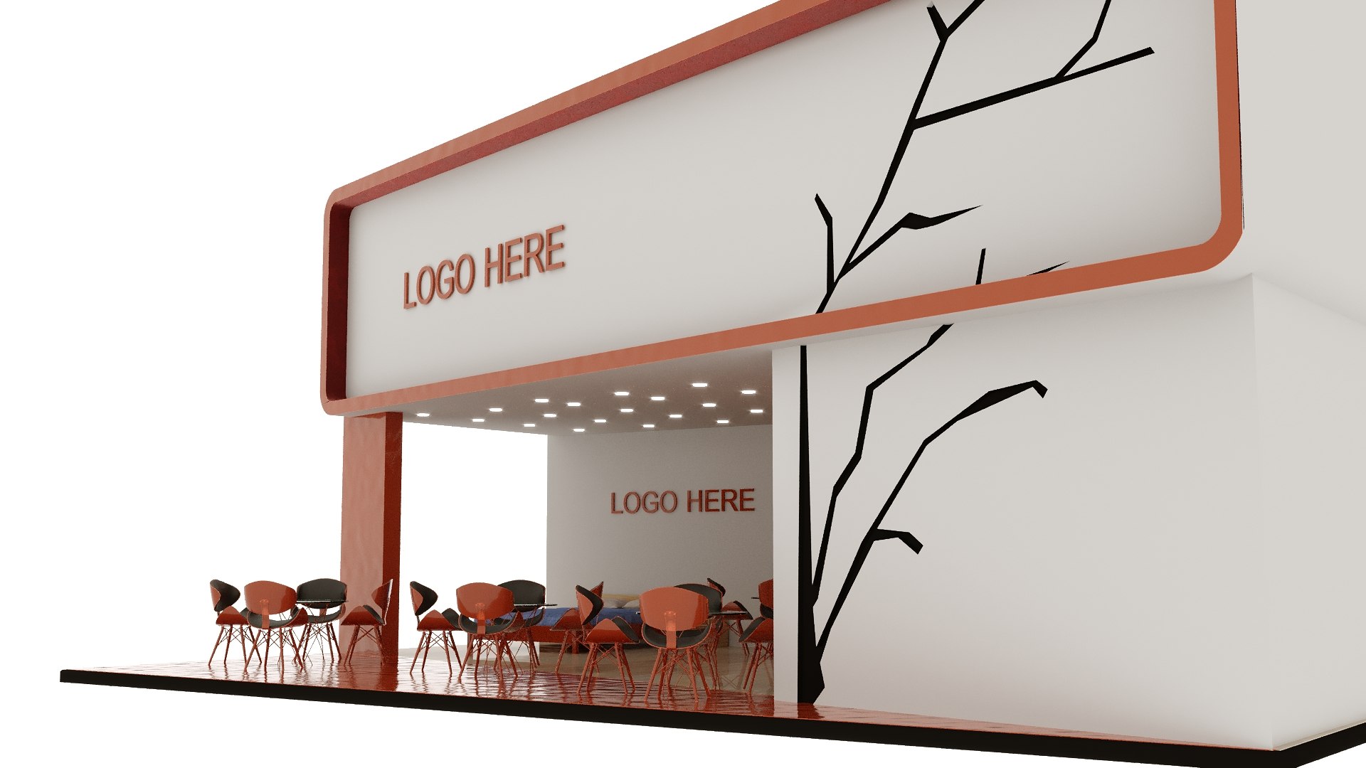 3D Exhibition Modern Fair Furniture Stand Model - TurboSquid 1880376