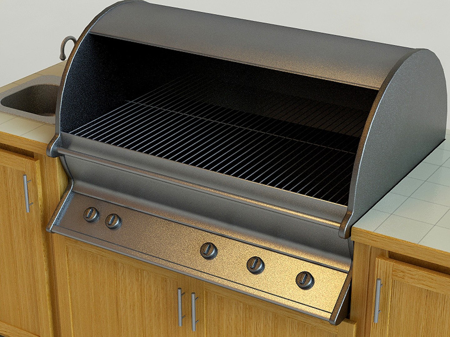 grill outdoor modelled 3d model
