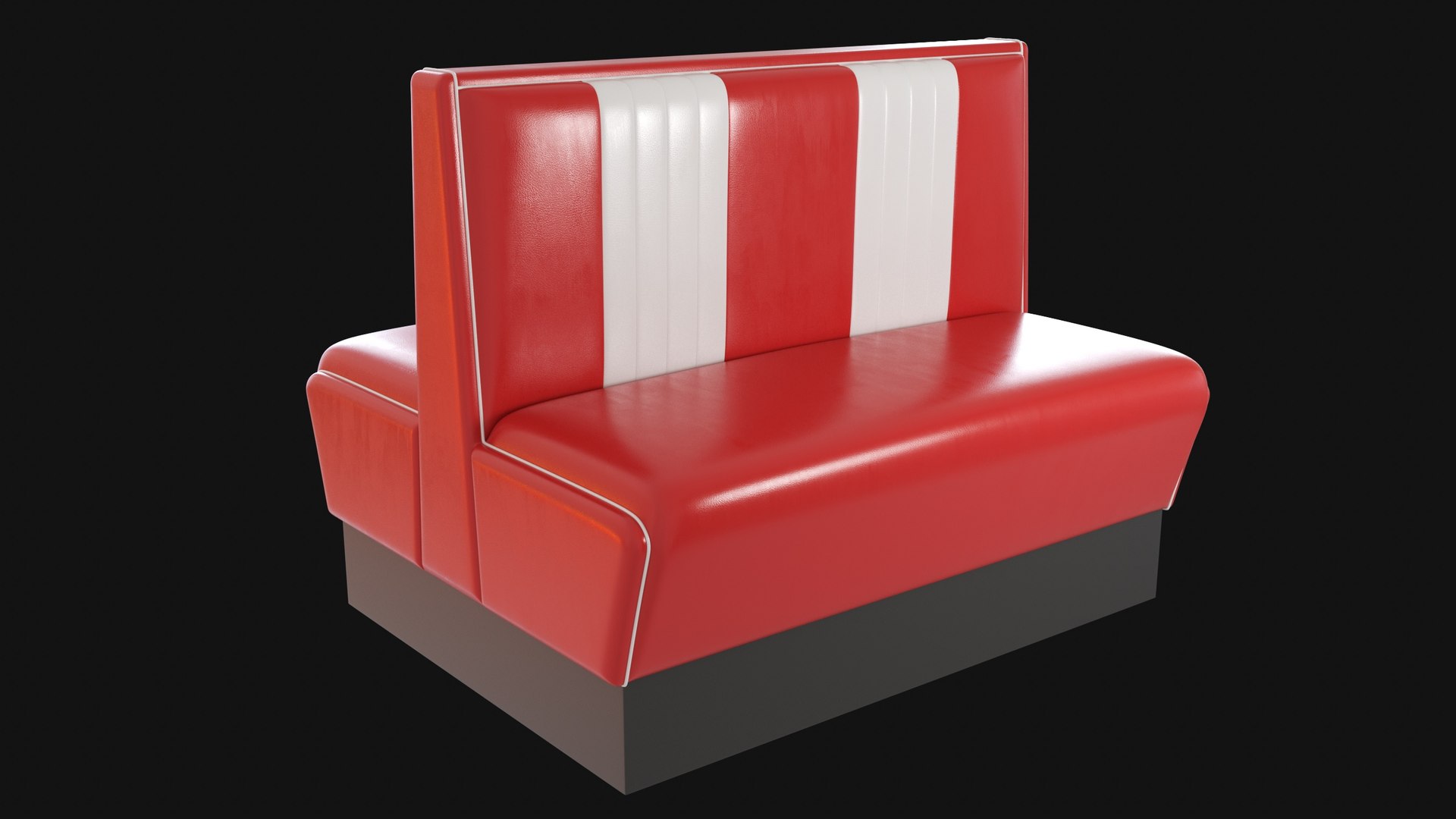 3D Model Forniture Retro Diner Restaurant 50s - TurboSquid 2009239