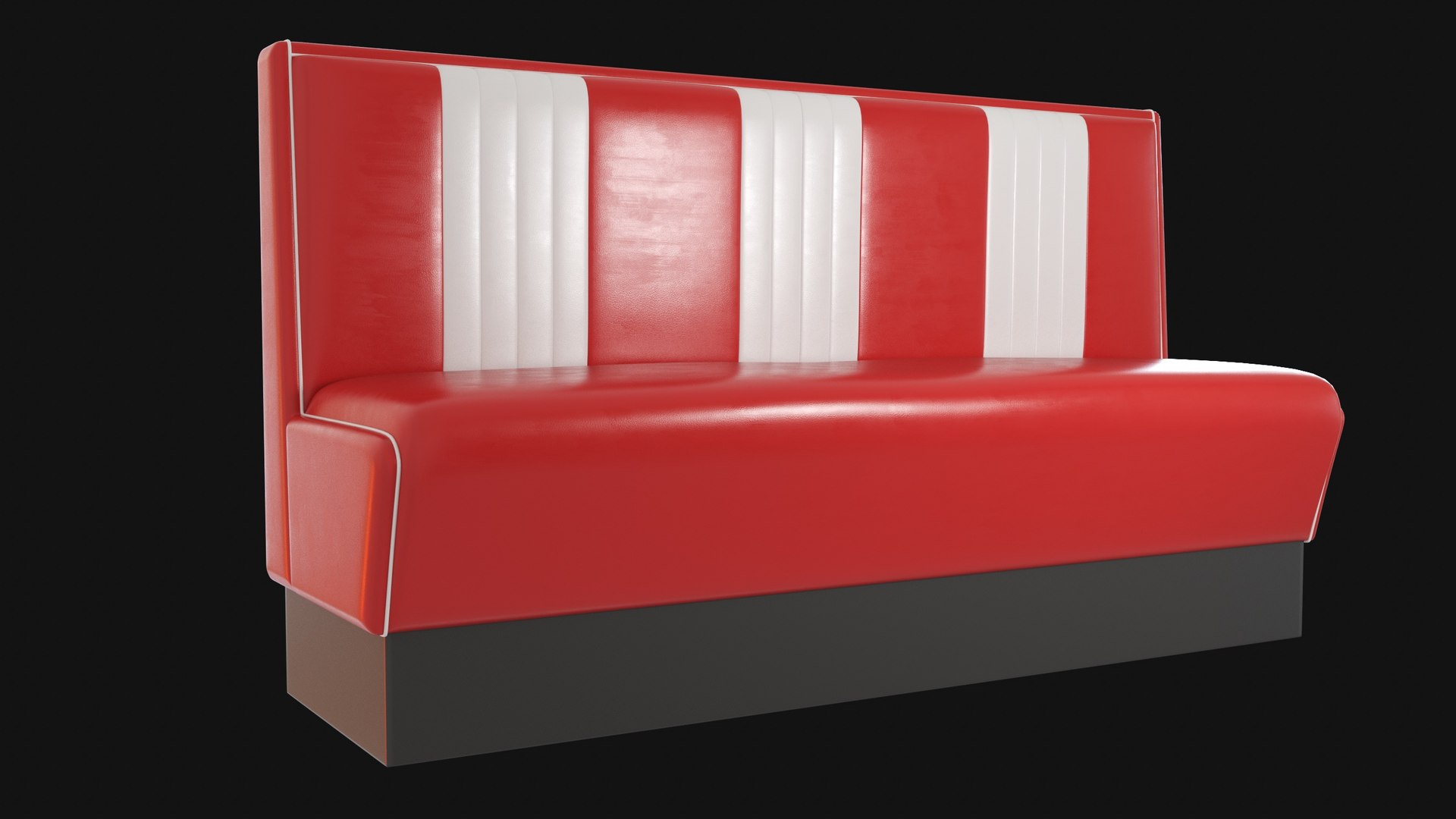 3D Model Forniture Retro Diner Restaurant 50s - TurboSquid 2009239