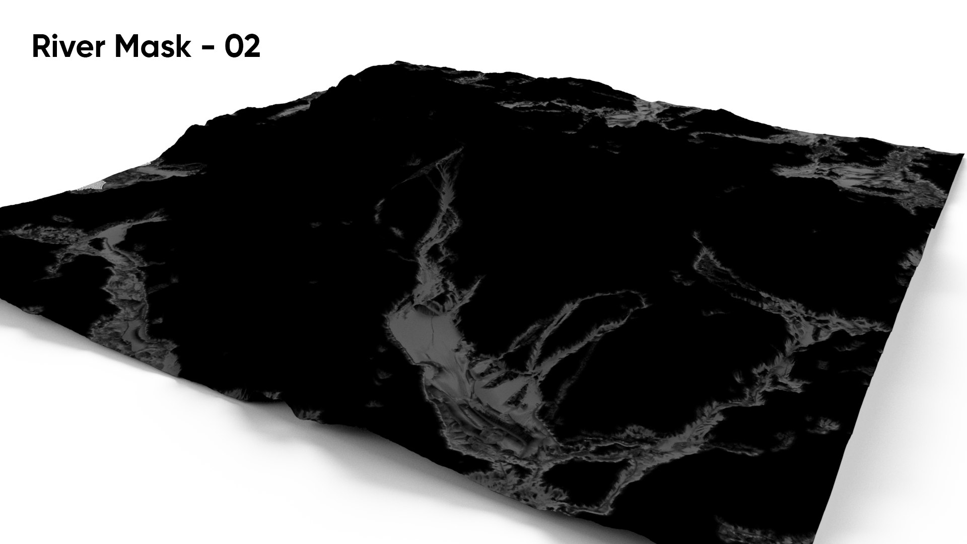 Mountain Terrain With Rivers 3D - TurboSquid 2178316