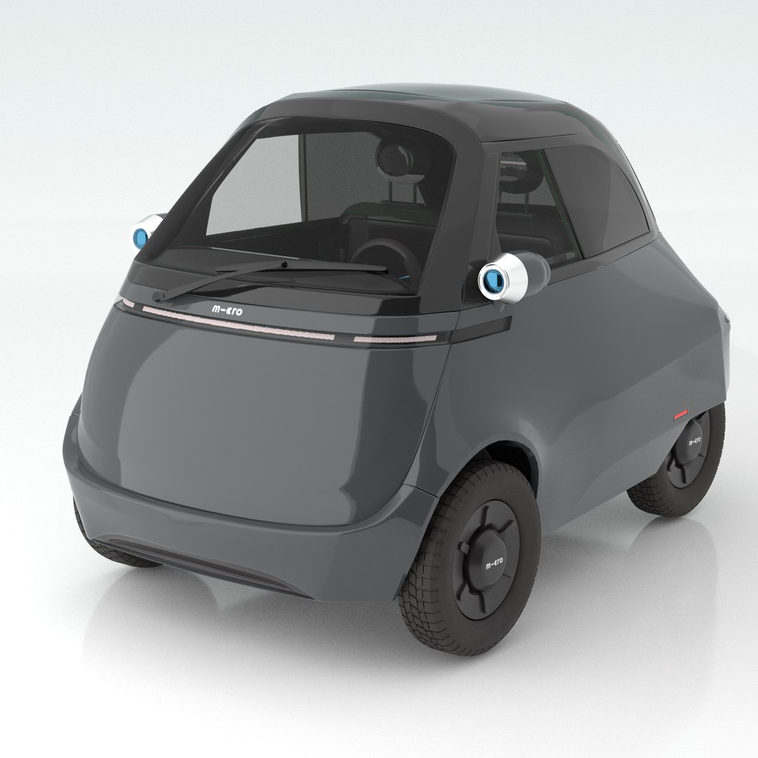 3D Microlino Electric Scooter Car Gray - TurboSquid 2197374