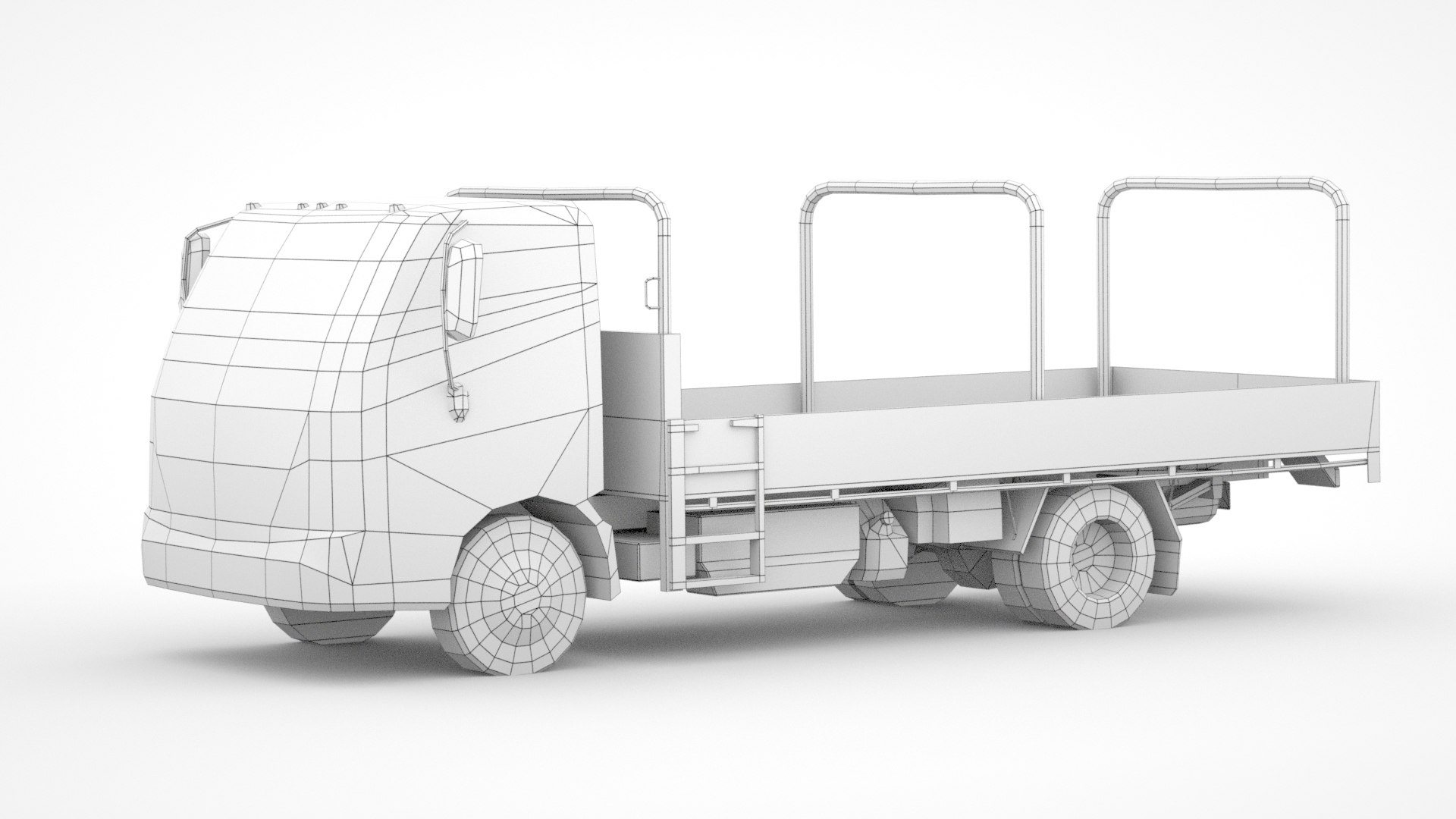 3D Model Hino 616 Hybrid Flatbed 2020 - TurboSquid 1993476