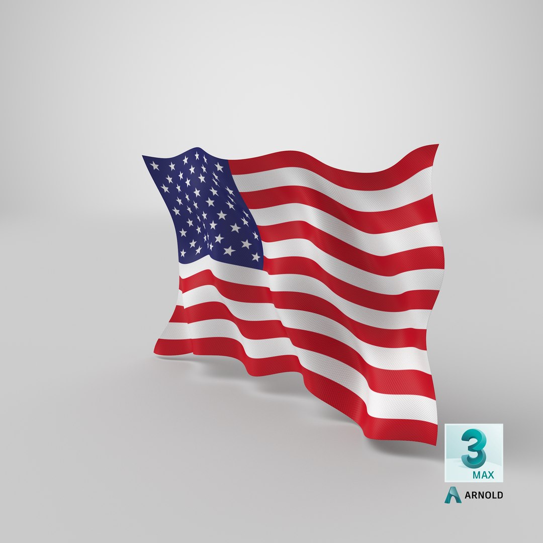 3D Realistic Usa Flag Model - TurboSquid 1485043