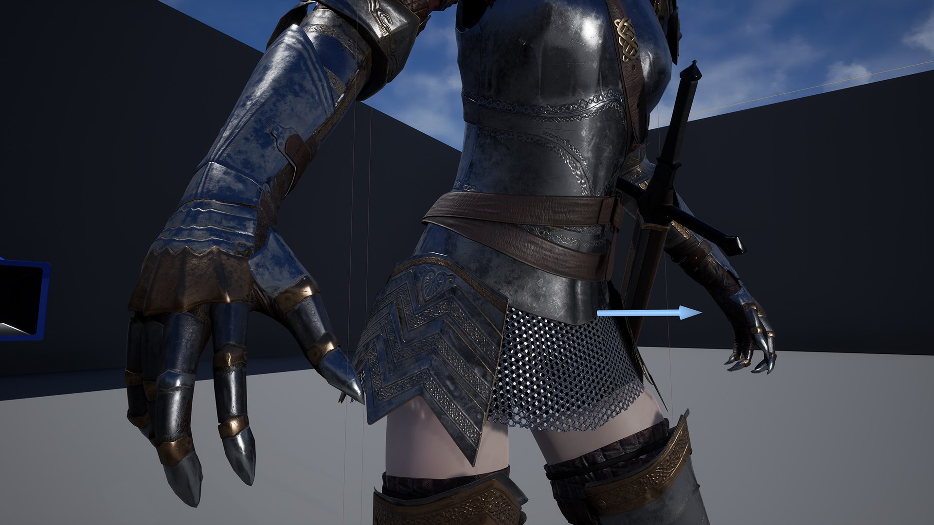 3D Female Knight Full Plate Gaming Unreal Engine Project Model ...